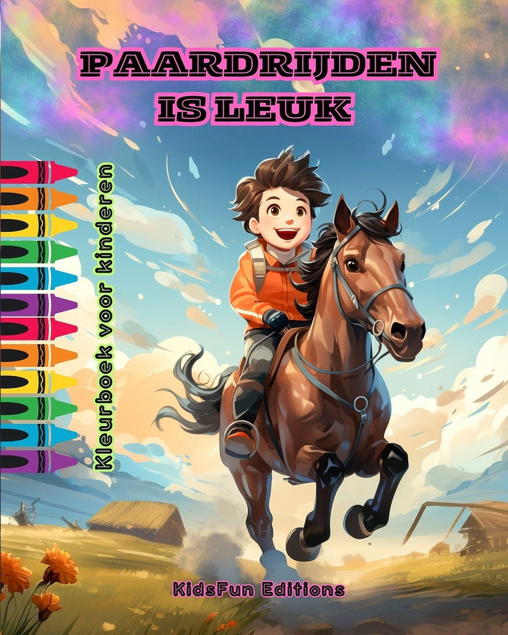 Paardrijden is leuk - Kleurboek voor kinderen - Fascinerende avonturen ...