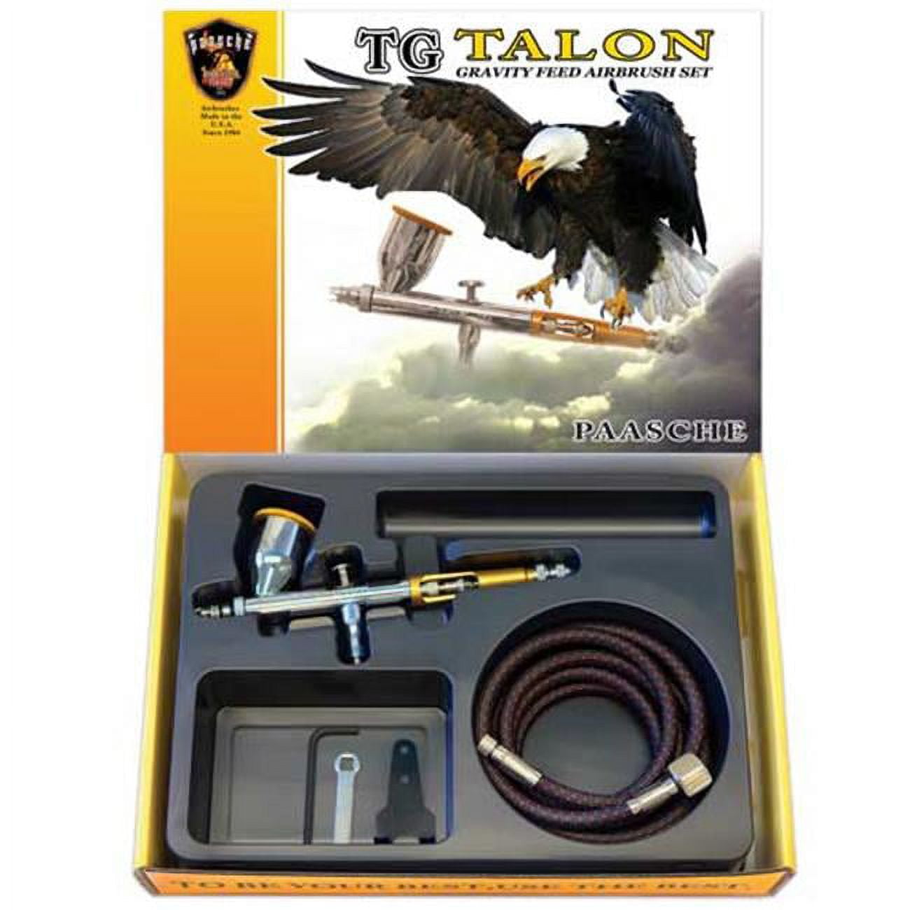 Paasche TG-SET 0.38 mm Talon Gravity Feed Airbrush Set for Paint Models ...