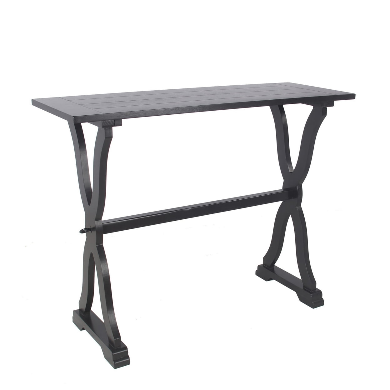 Pablo 38 Inch Classic Accent Console Table with Sled Base, Midnight Black - Walmart.com