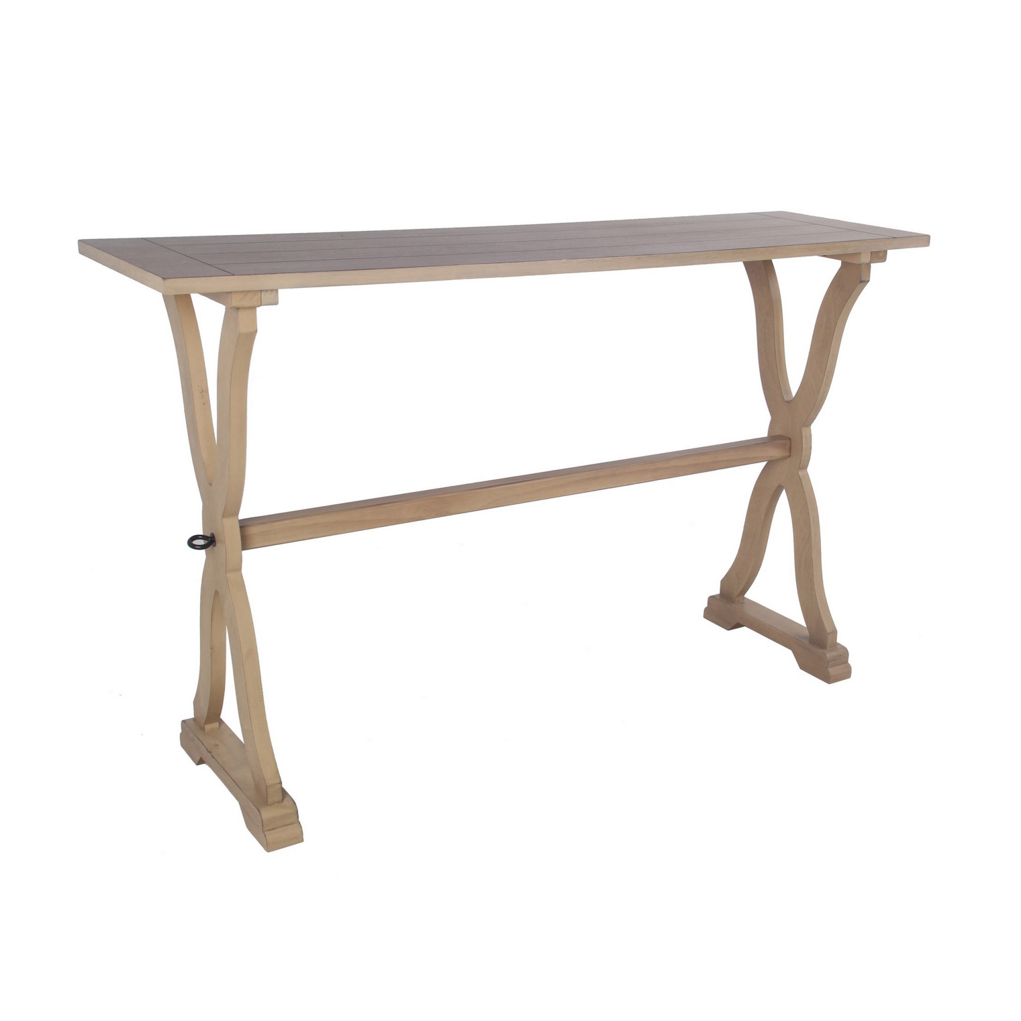 Pablo 48 Inch Classic Accent Console Table, Crossed Legs, Rich Camel ...