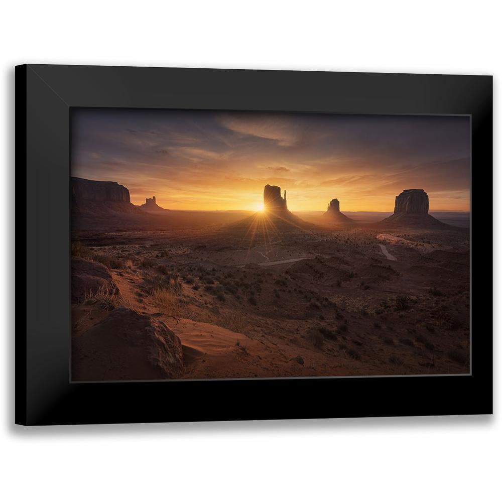 Pablo De, Juan 14x11 Black Modern Framed Museum Art Print Titled - Monument Sunrise. - Walmart.com