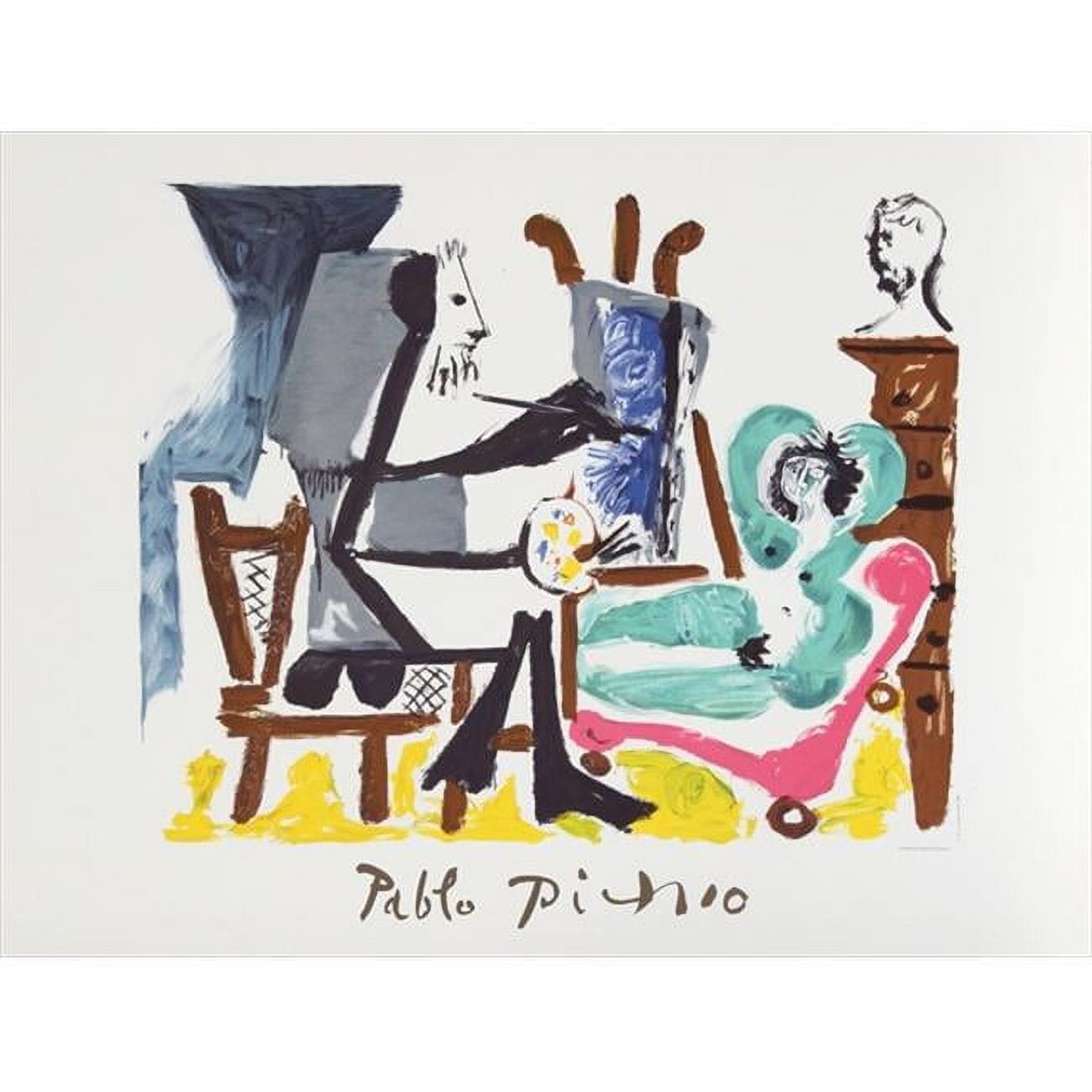 Pablo Picasso 2067 Le Peintre et Son Modele- Lithograph on Paper 29 In ...