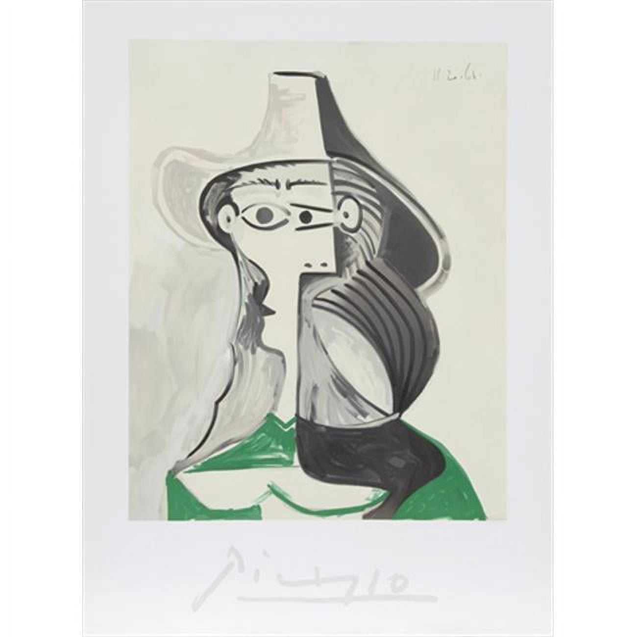 Pablo Picasso 3431 Femme Profile- Lithograph on Paper 29 In. x 22 In ...