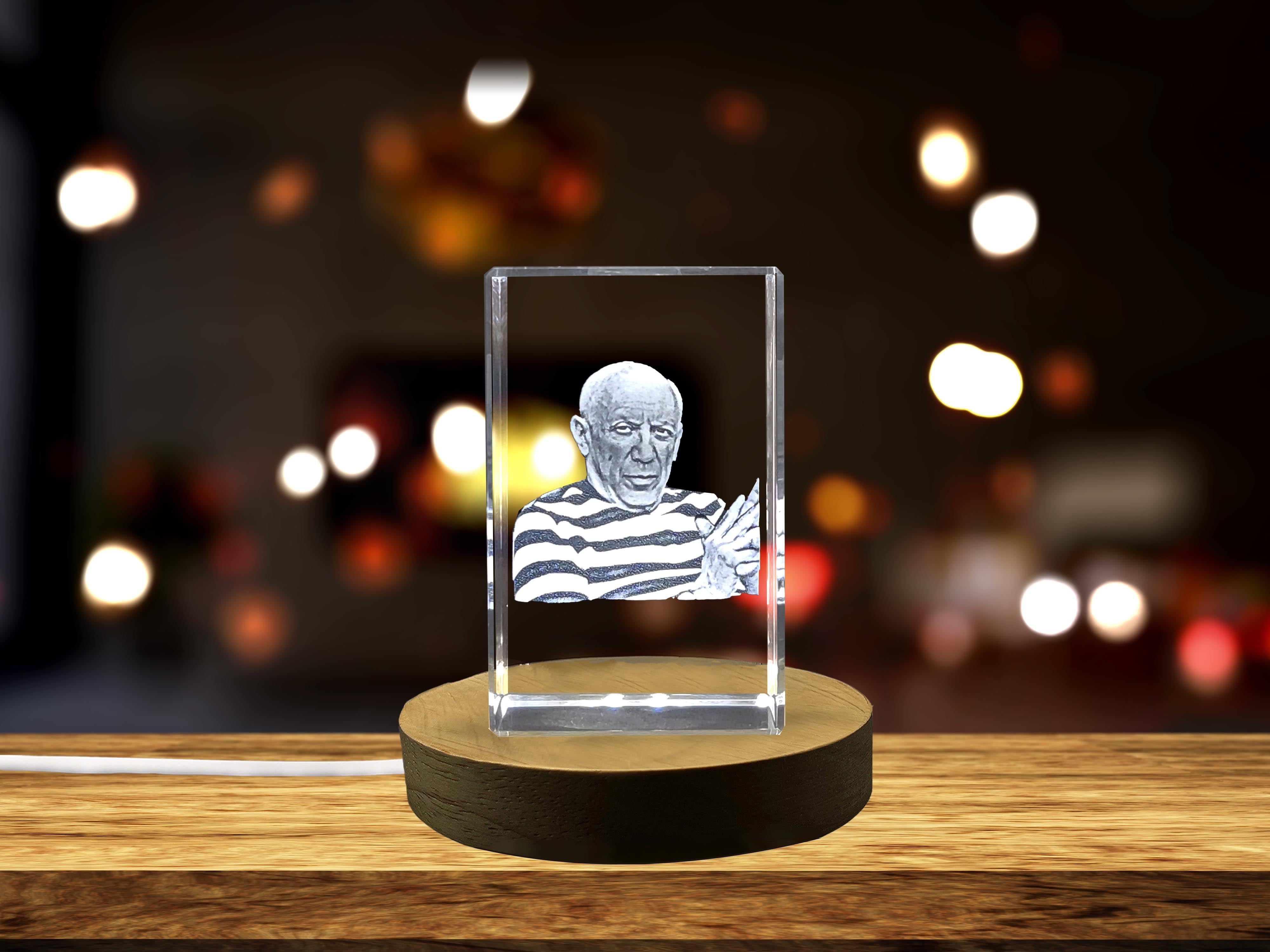 Pablo Picasso 3D Engraved Crystal Sculpture | Legendary Artist ...