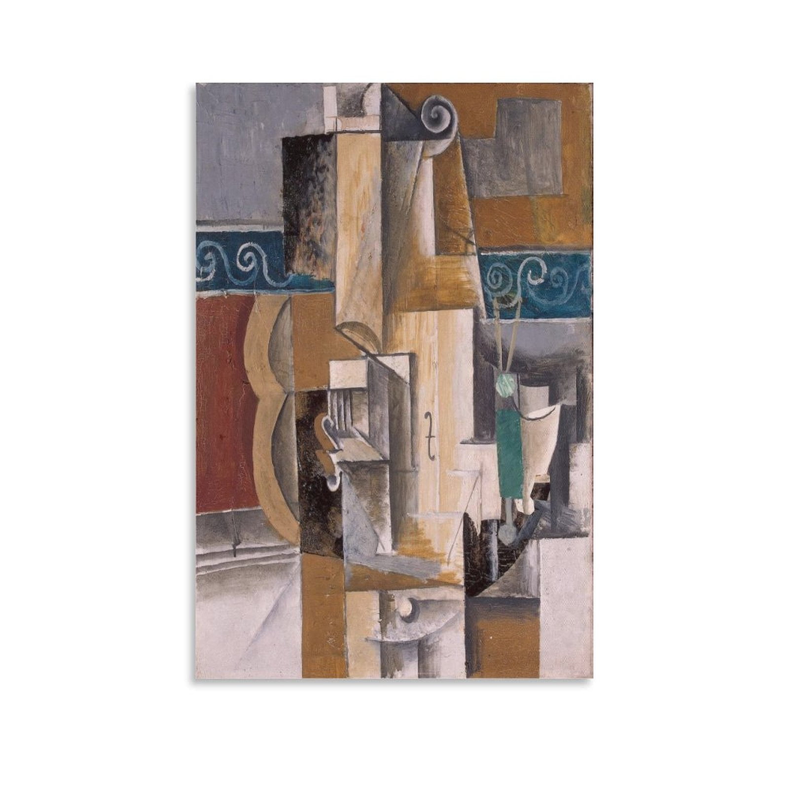 Pablo Picasso Abstract Poster with Violin And Guitar Room Aesthetic ...