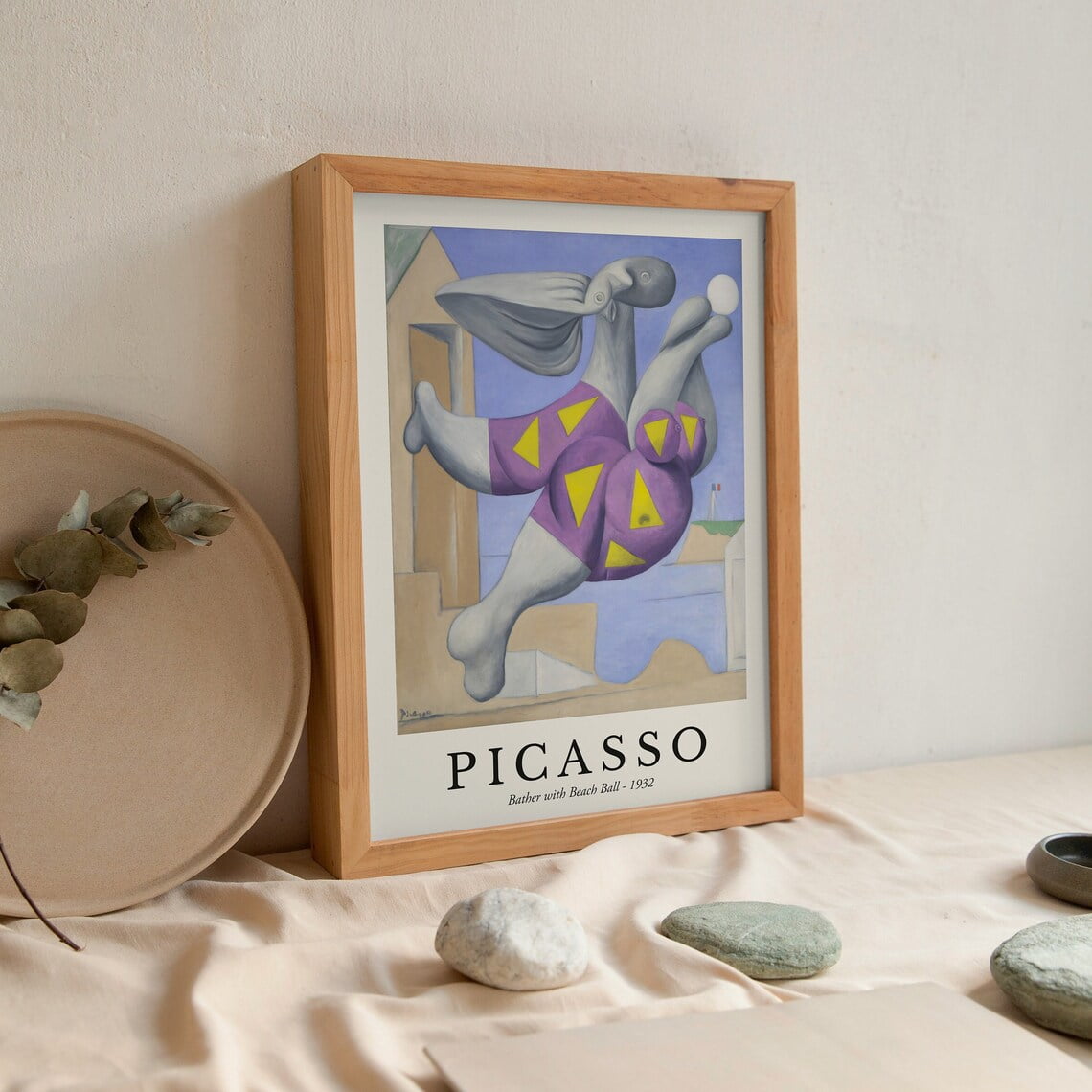 Pablo Picasso Bather With Beach Ball Print, Exhibition Poster, Living Romo Wall Art, Preppy Room ...