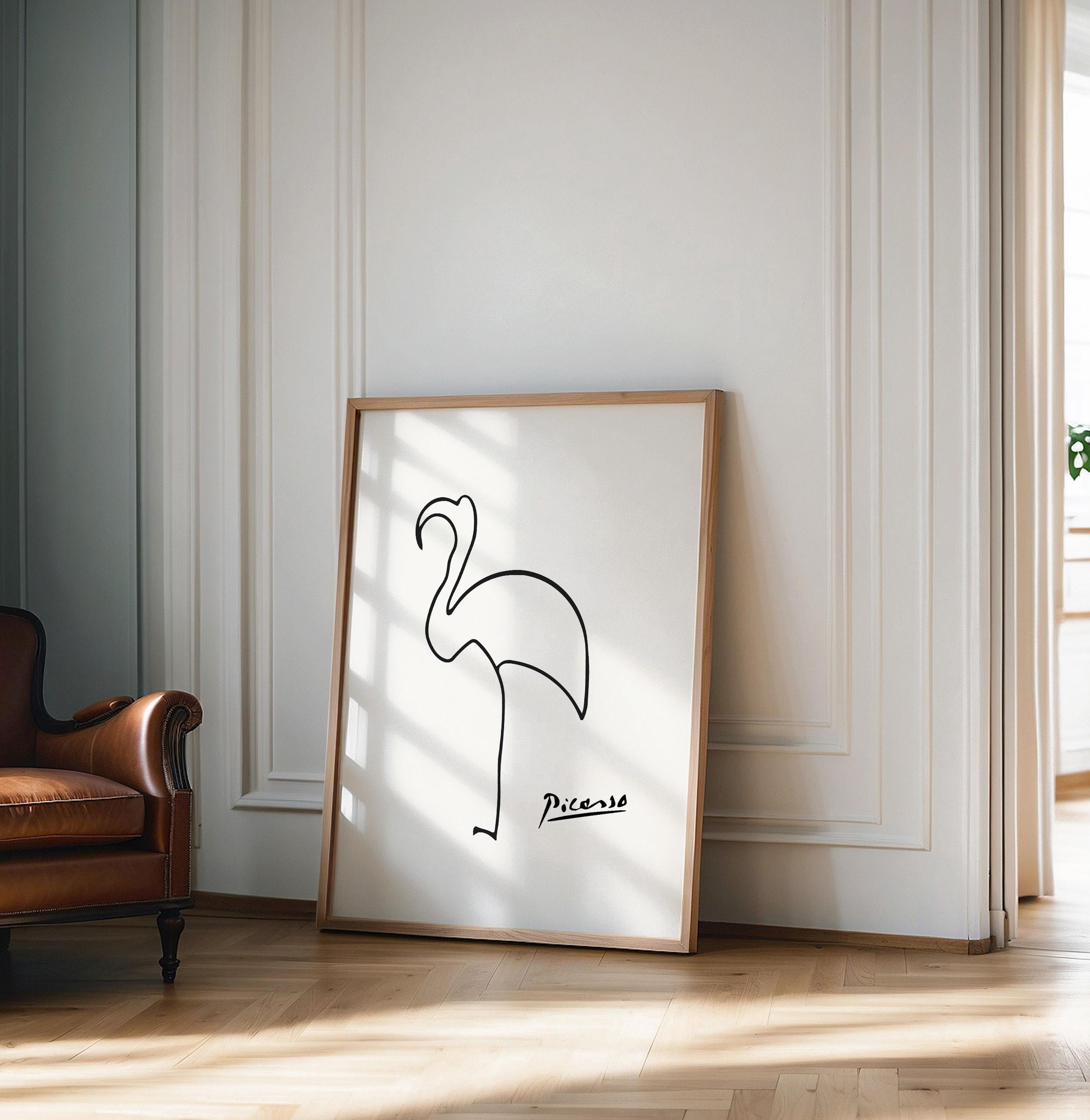 Pablo Picasso Flamingo Poster Picasso Poster Picasso Line Art Print ...