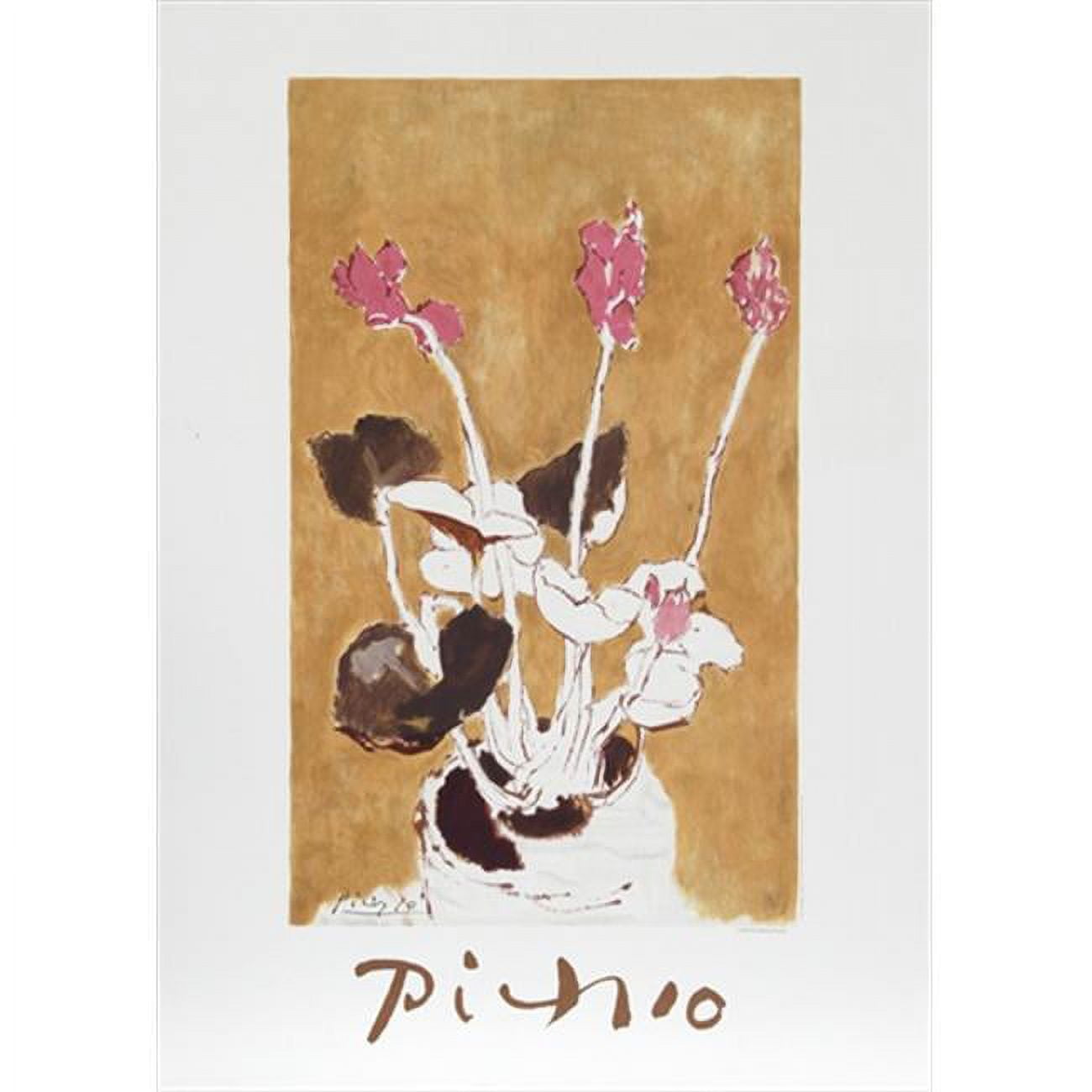 Pablo Picasso Les Cyclamens - Beige-Brown-Pink - Lithograph on Paper 29 ...