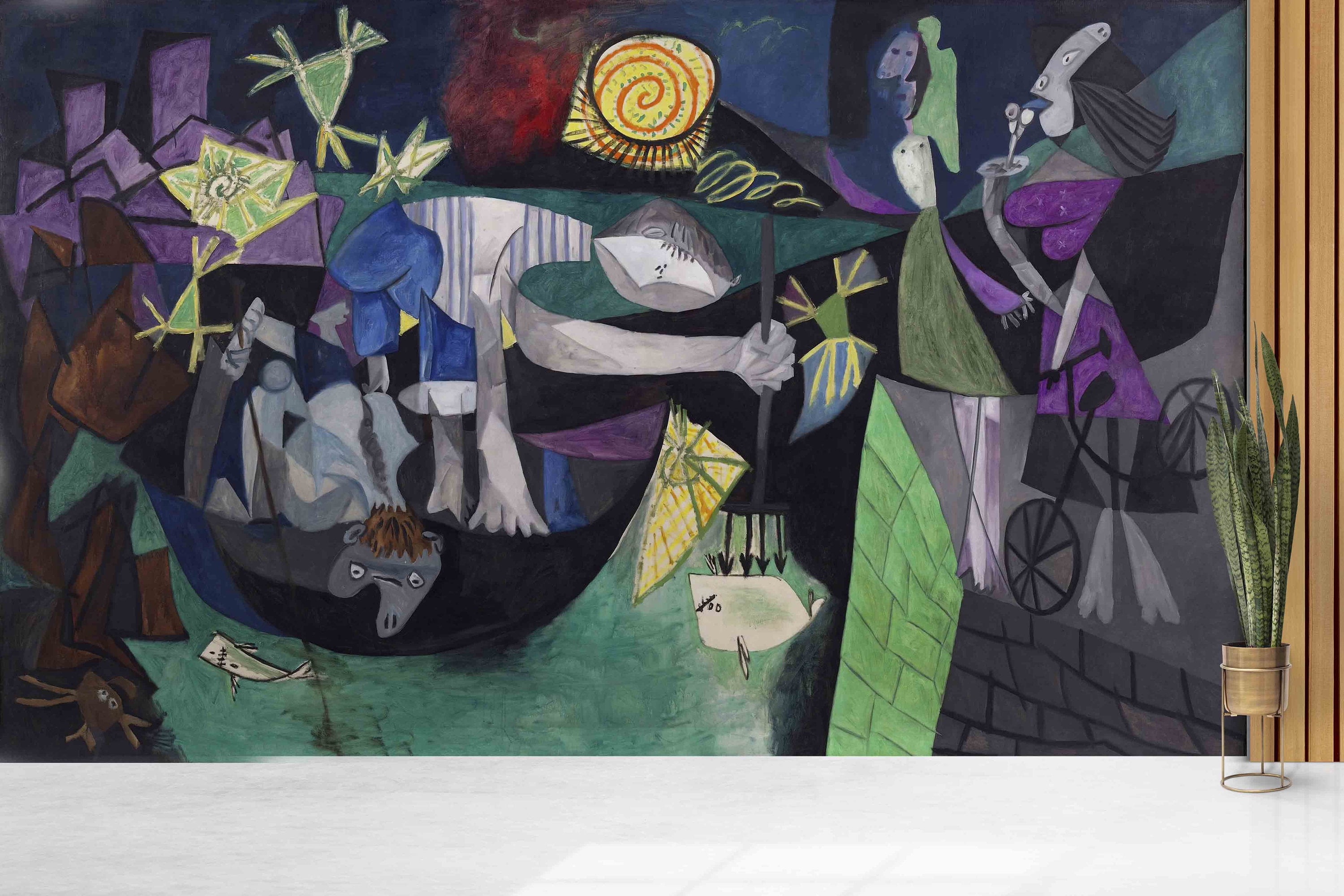 Pablo Picasso Night Fishing At Antibes, Wallpaper Wall Art, 3d ...