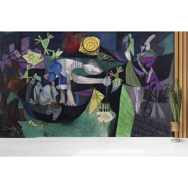 Pablo Picasso Night Fishing At Antibes, Wallpaper Wall Art, 3d ...