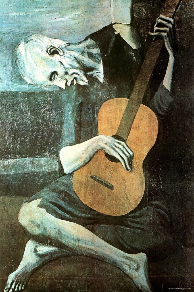 Pablo Picasso (Old Guitarist) Art Print Poster - Walmart.com