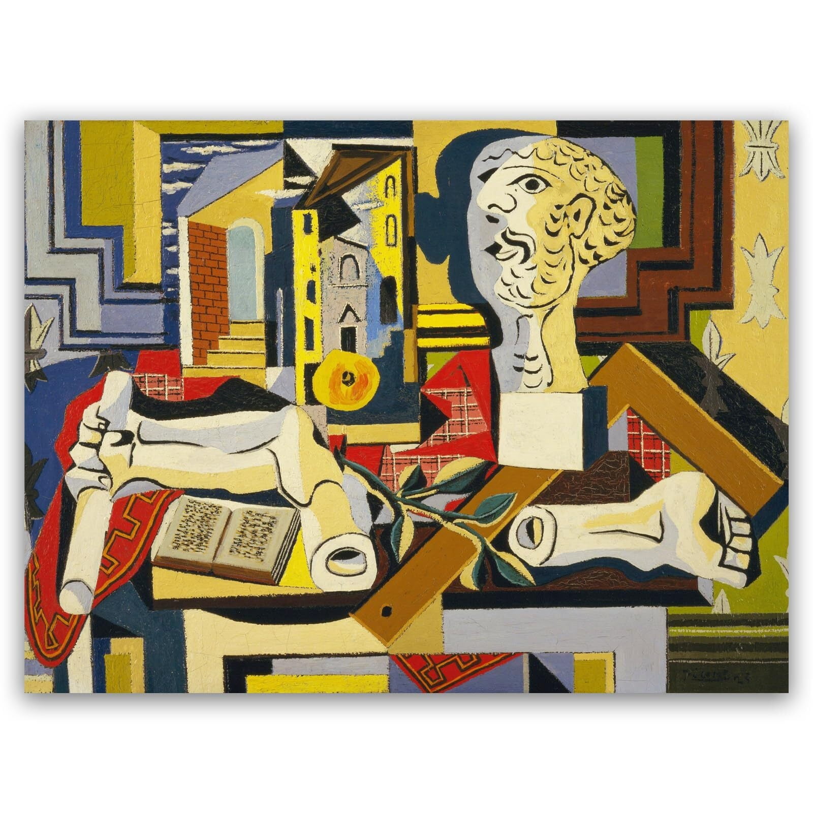 Pablo Picasso Plaster Head Canvas Art Print - Historical Classical ...