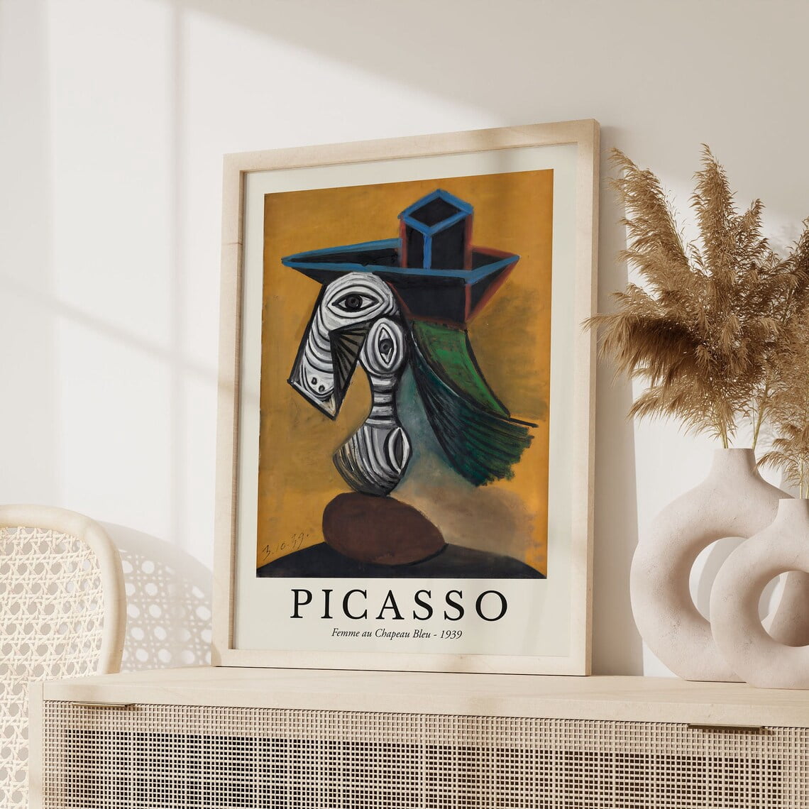 Pablo Picasso Poster, Picasso Art Print, Picasso Femme Au Chapeau ...