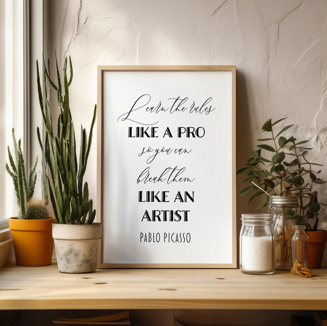 Pablo Picasso Quote, Artist Gift, Teacher, Classroom Decor, Studio Wall ...
