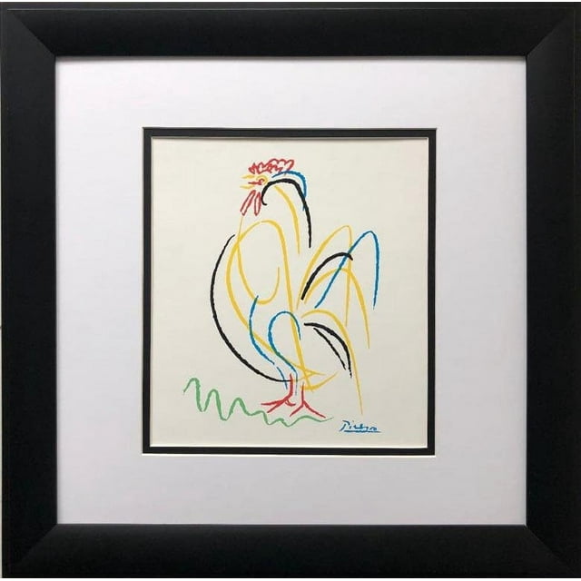 Pablo Picasso "Rooster" CUSTOM FRAMED Serigraph Generic - Walmart.com