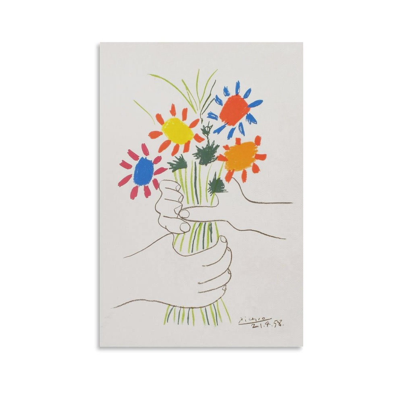Pablo Picasso (Spanish 1881 1973)《 Bouquet De Fleurs (Peace) 1958 ...