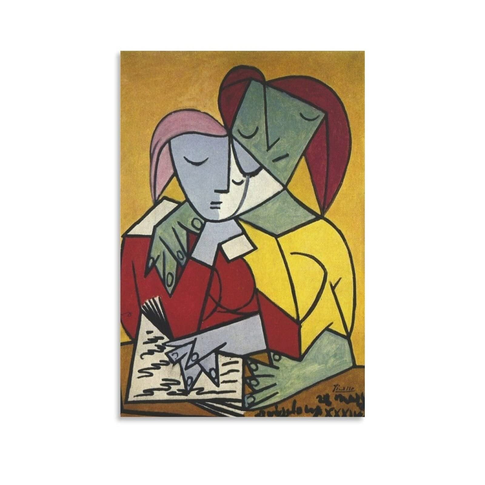 Pablo Picasso-Two Girls Reading Poster Decorative Painting Canvas Wall ...