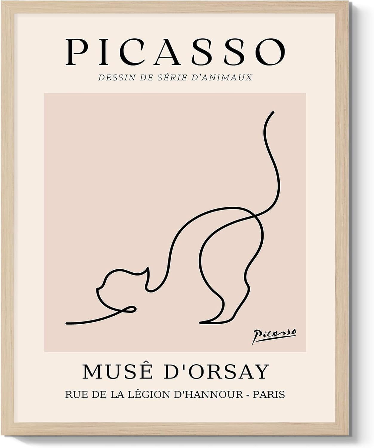Pablo Picasso Wall Art Cat Canvas Prints Picture Minimalist Wall Decor ...