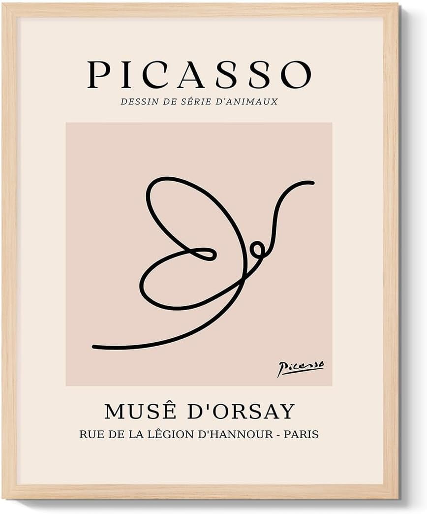 Pablo Picasso Wall Art Picasso One Line Drawing Poster Abstract Butterfly Canvas Prints ...
