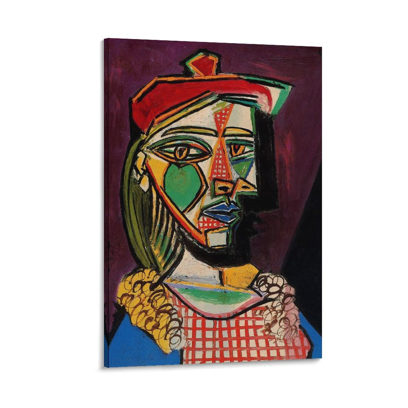 Pablo Picasso Wall Art Woman in Beret And Checked Dress Posters Wall ...
