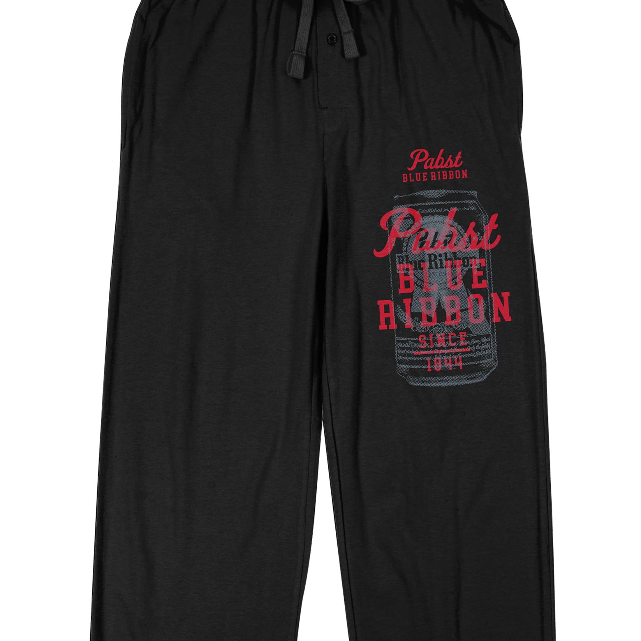 Pabst Blue Ribbon Beer Can Men's Black Sleep Pajama Pants-Small ...