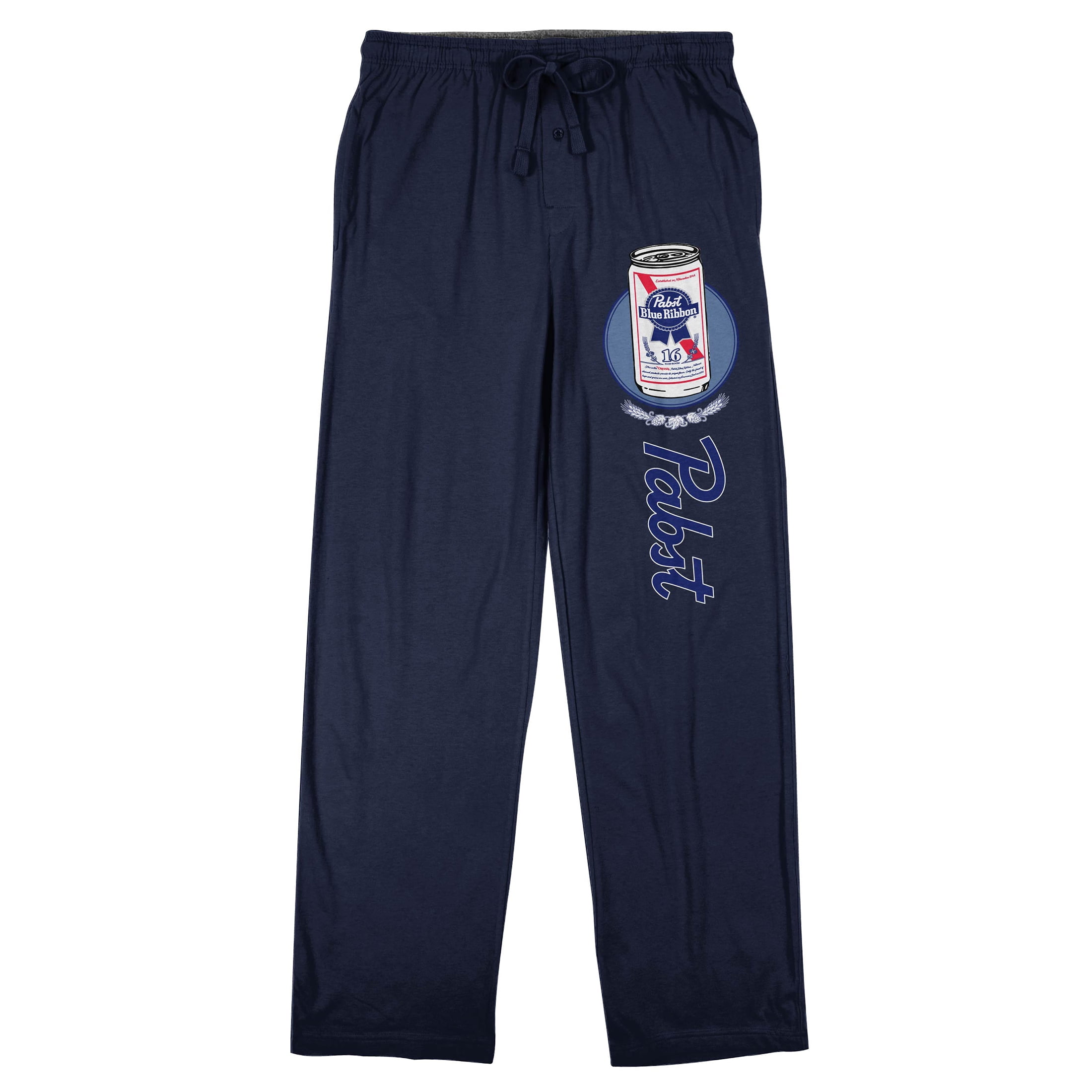 Pabst Blue Ribbon Beer Can Men's Navy Sleep Pajama Pants-Large ...