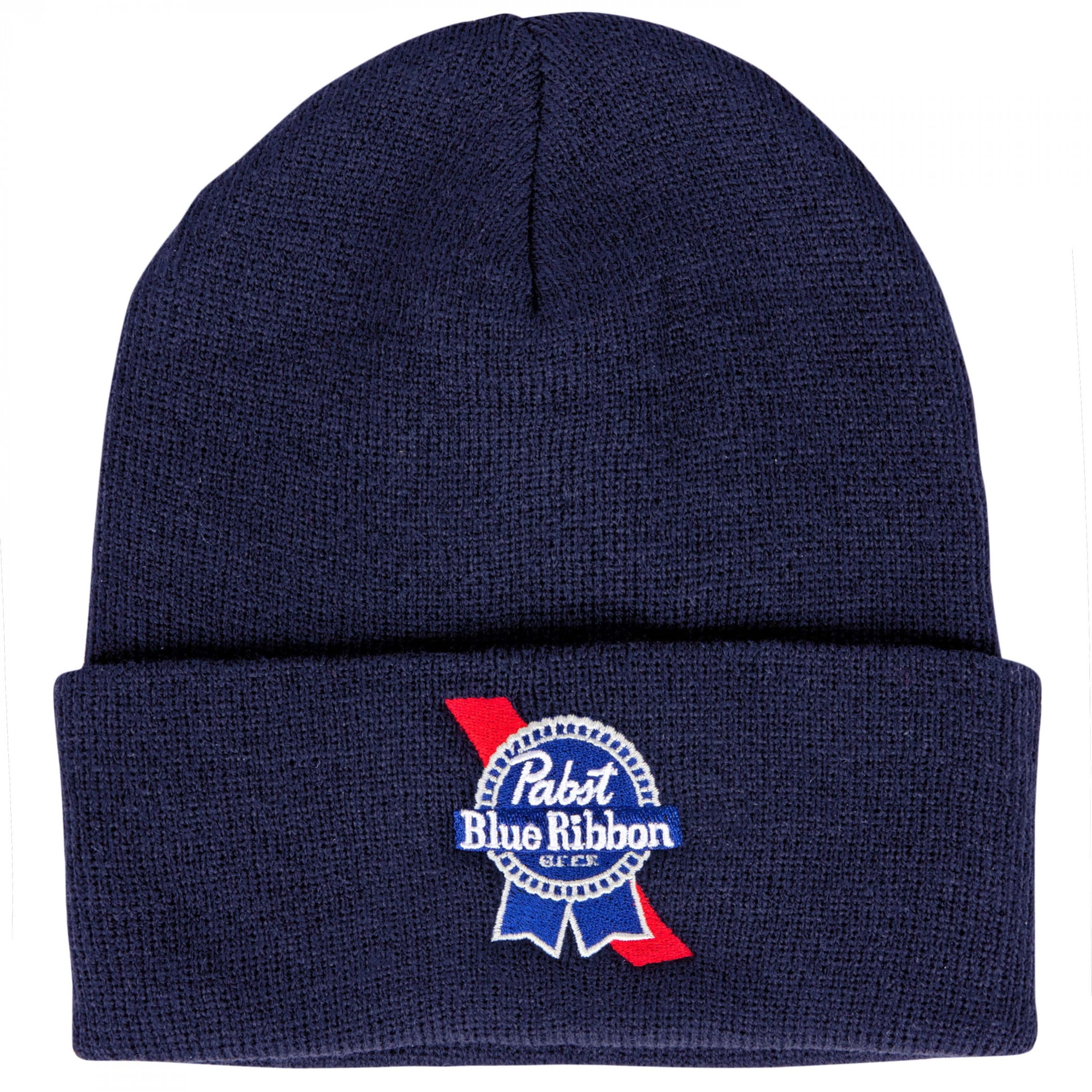 Pabst Blue Ribbon Beer Logo Navy Colorway Cuffed Knit Beanie - Walmart.com