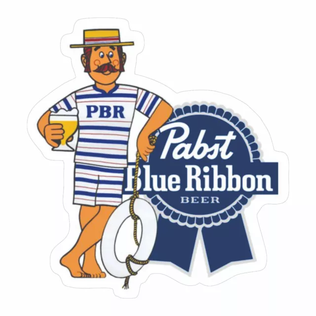 Pabst Blue Ribbon Cool Blue Sticker Phone Decal Water Bottle Stickers ...