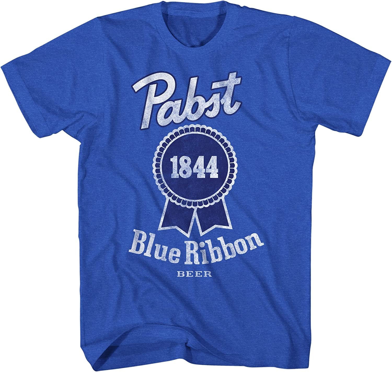 Pabst Blue Ribbon Mens Shirt Beer Graphic T-Shirt Royal Heather, Medium ...