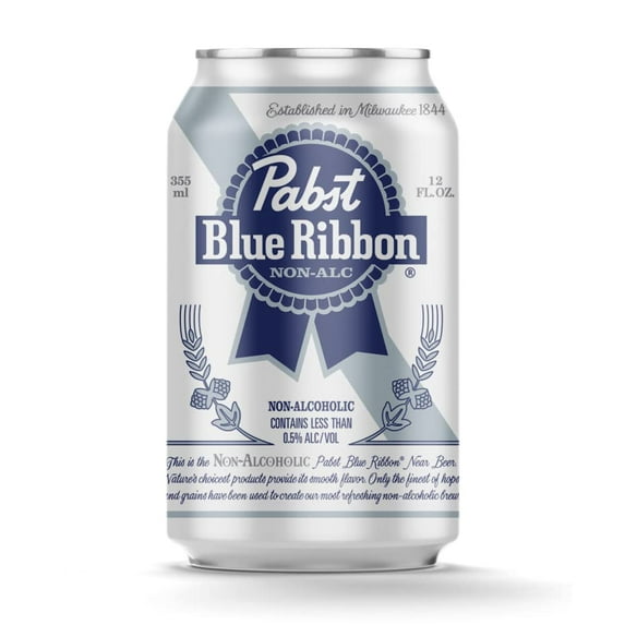 Pabst Blue Ribbon N/A NON-ALCOHOLIC BEER, Made in USA, 12 Fl Oz (24 ...