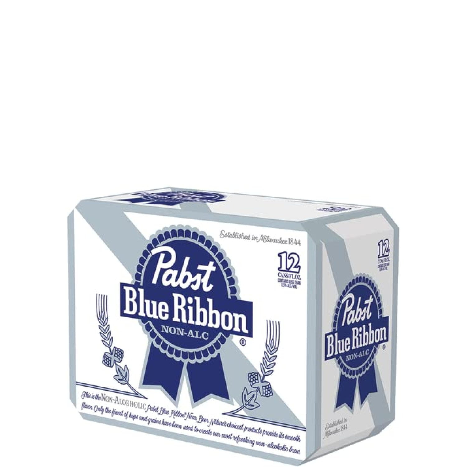 Pabst Blue Ribbon N/A NON-ALCOHOLIC BEER, Made in USA, 12 Fl Oz (24 ...