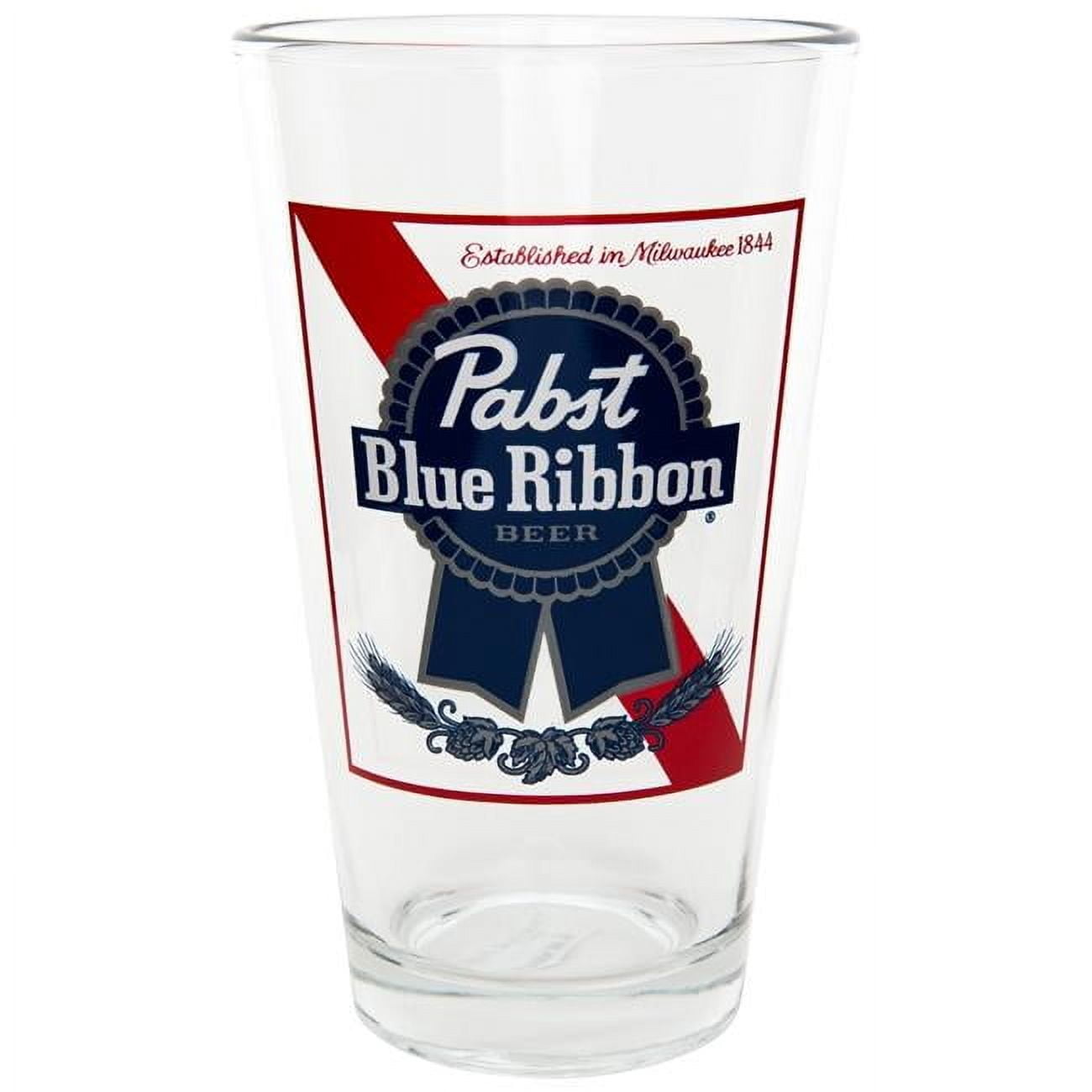 Pabst Blue Ribbon PBR 880918 16.9 oz Logo Pint Glass, Clear - Walmart.com