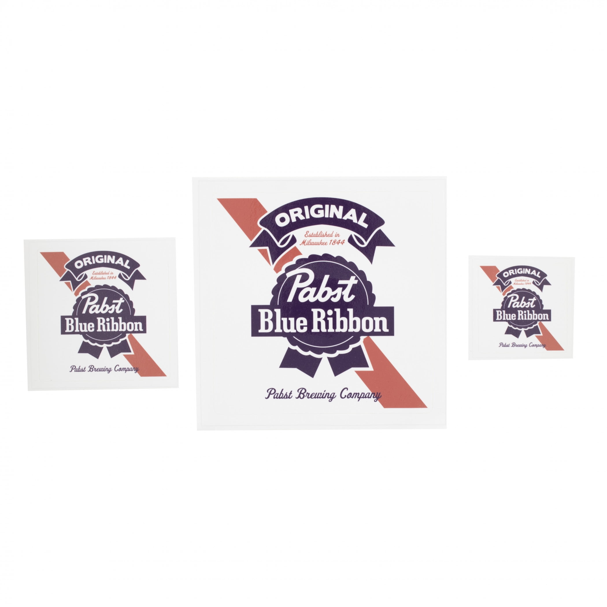 Pabst Blue Ribbon PBR Original Logo Sticker Various Sizes 3-Pack ...
