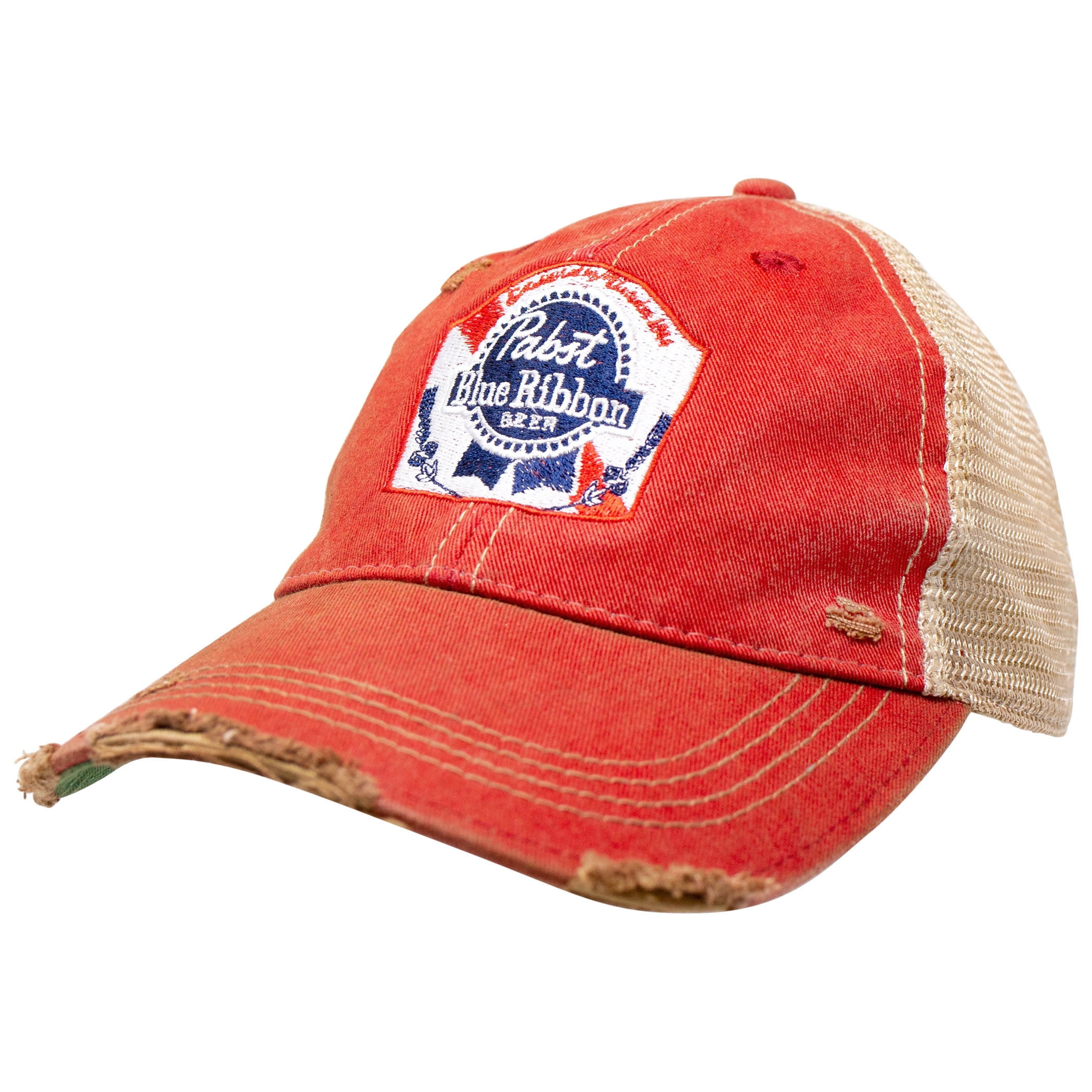 Pabst Blue Ribbon PBR Red Trucker Hat - Walmart.com