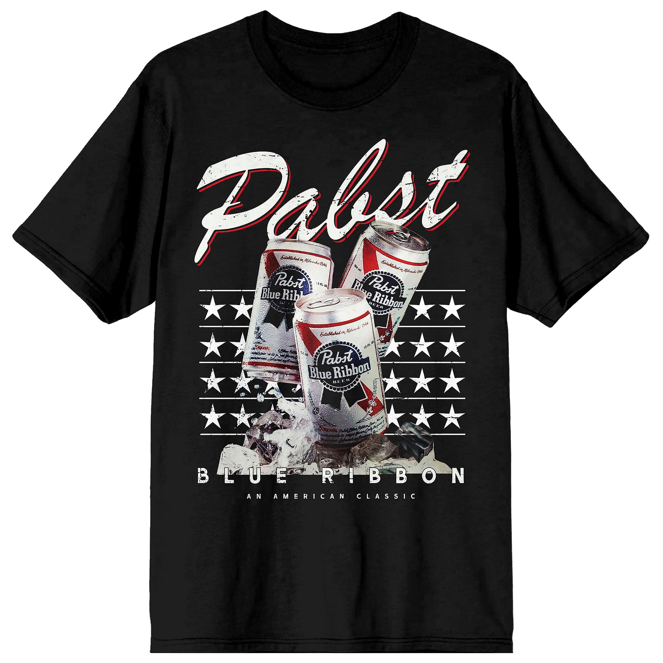 Pabst Blue Ribbon Patriotic Beer Men's Black Short-Sleeve Tee-XXL ...
