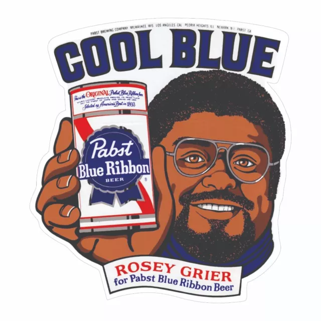 Pabst Blue Ribbon Rosey Grier Cool Blue Sticker Phone Decal Water ...