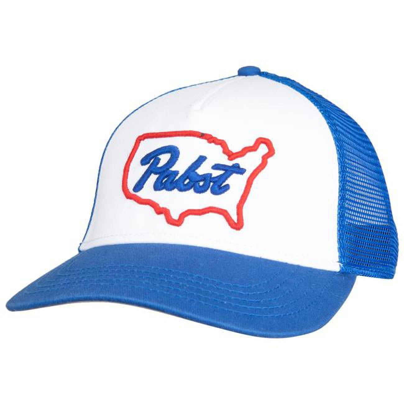 Pabst Blue Ribbon Hat: Red/White/Blue Snapback Trucker Hats | Beer ...