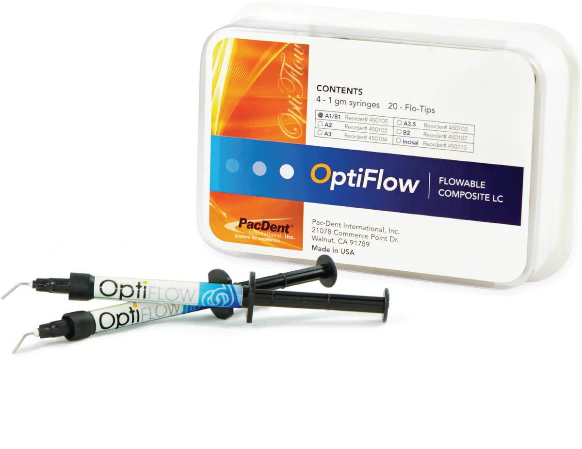 Pac-Dent 450105 OptiFlow Flowable Composite Syringes A1 & B1 1gm ...