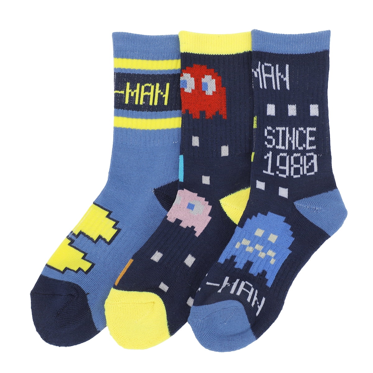 Pac-Man 3-Pack of Boys Crew Socks - Walmart.com