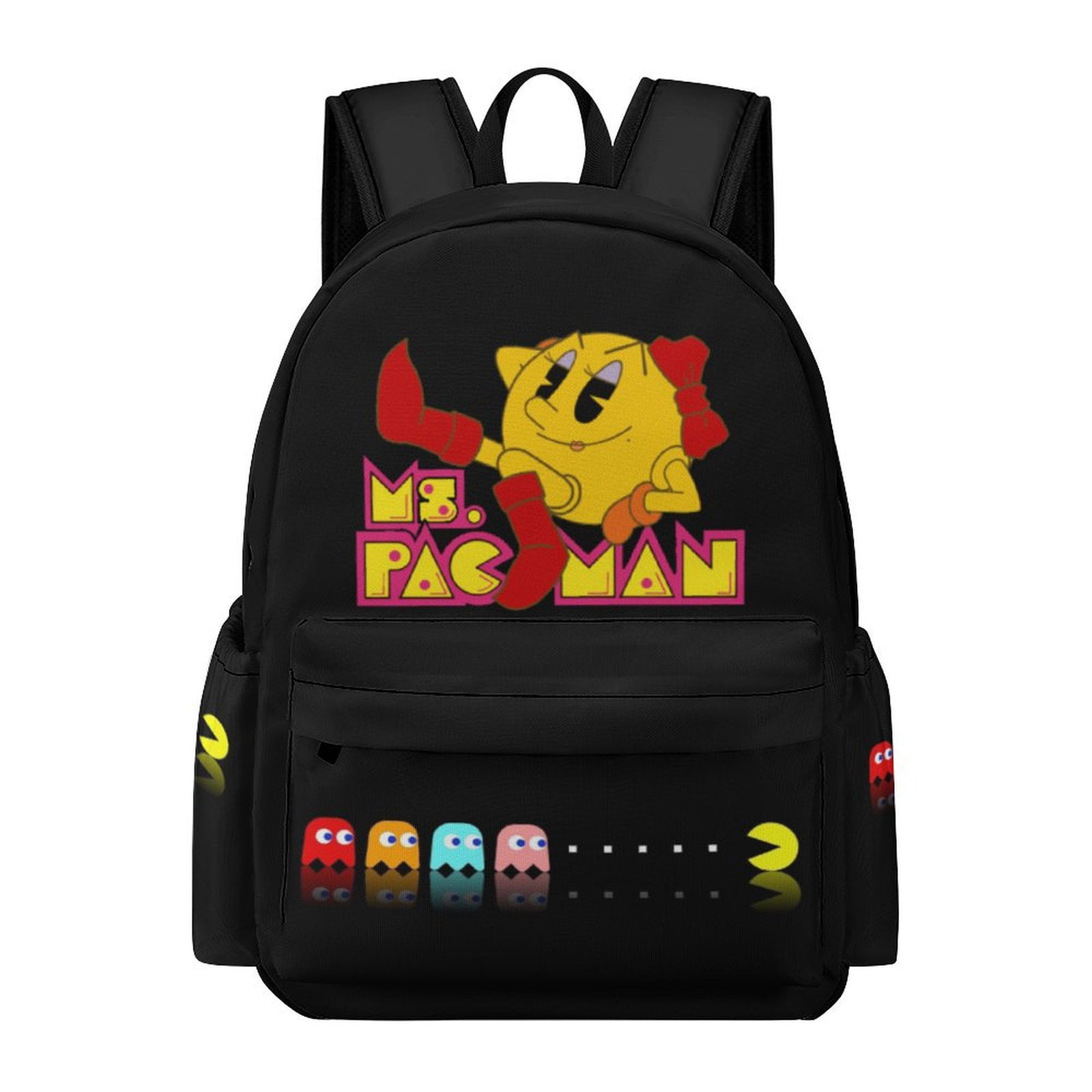 Pac-Man Adjustable Backpack Student School Bag Bookbag Satchel Laptop ...