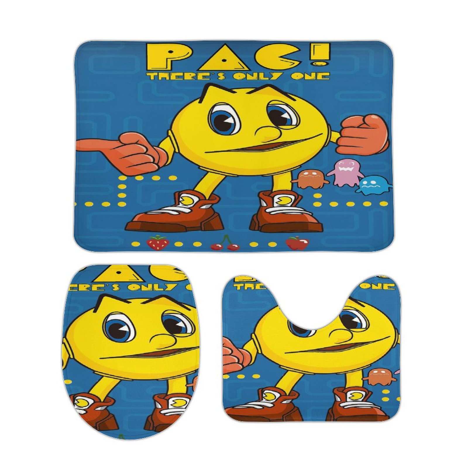 Pac_Man American Horror Stories Anime Coral Velvet Floor Mat Three Sets ...