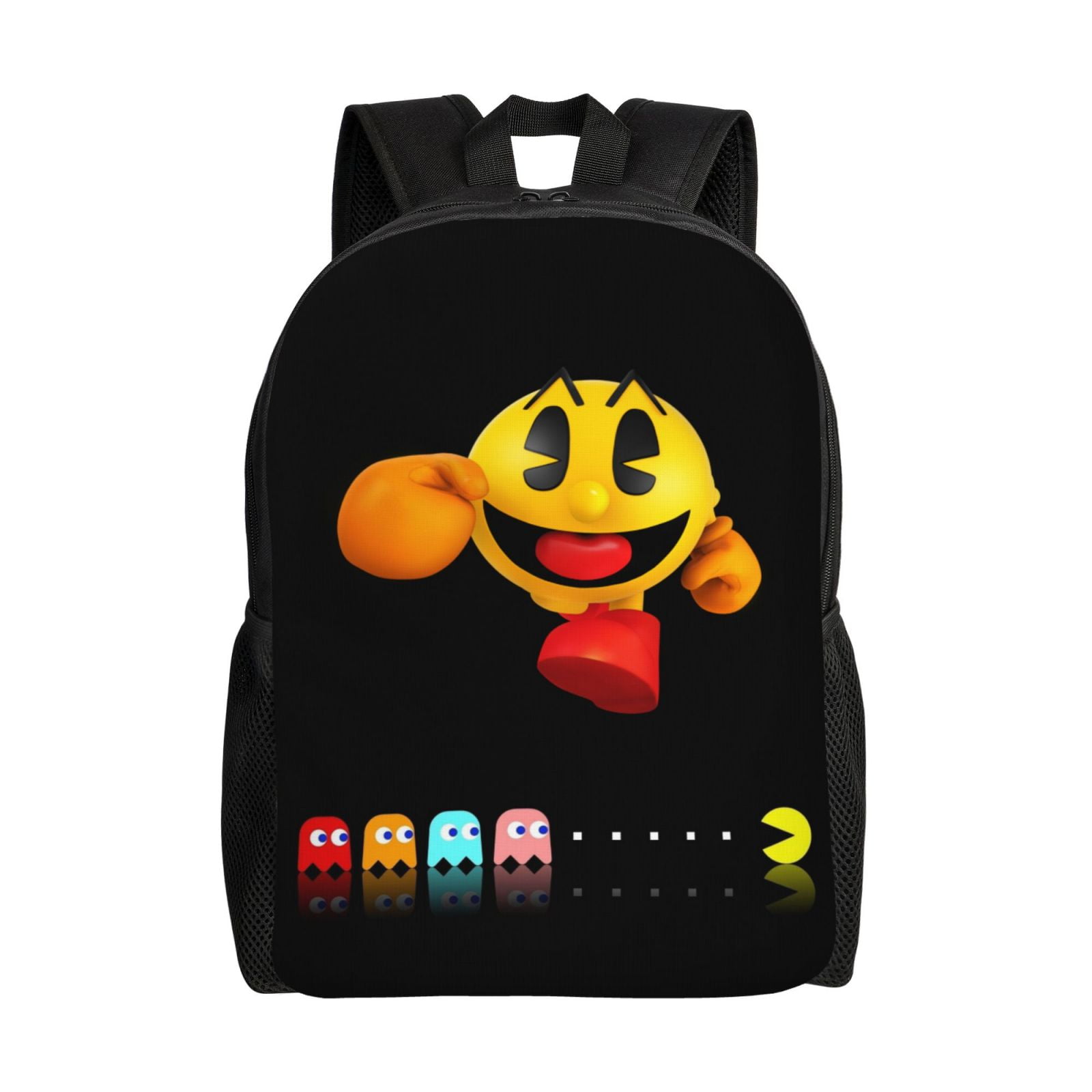 Pac-Man Backpack Casual Adjustable Bookbag School Bag Unisex Laptop ...