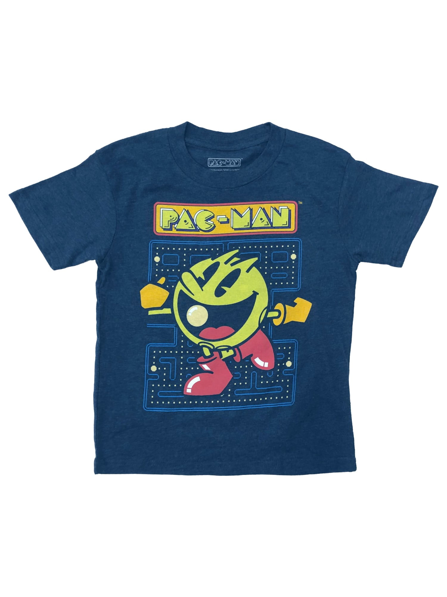 Pac-Man Boys Blue Short Sleeve Pacman T-Shirt Tee Shirt Small - Walmart.com