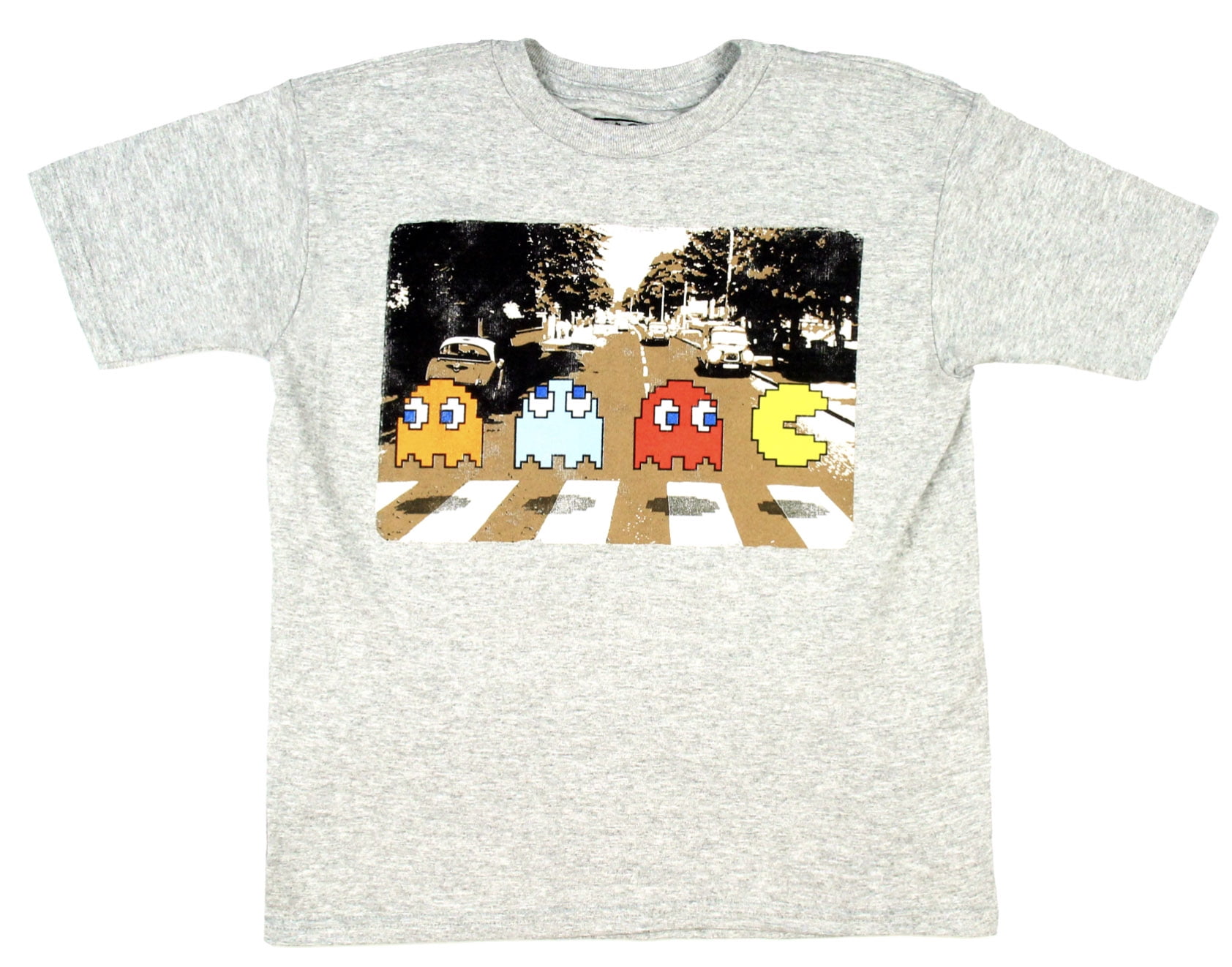 Pac-Man Boys Gray Short Sleeve Pacman Gamer T-Shirt Tee Shirt Medium 8 ...