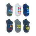 Pac Man Boys No-Show Socks 6-Pack Lightweight Breathable Comfort Sizes ...