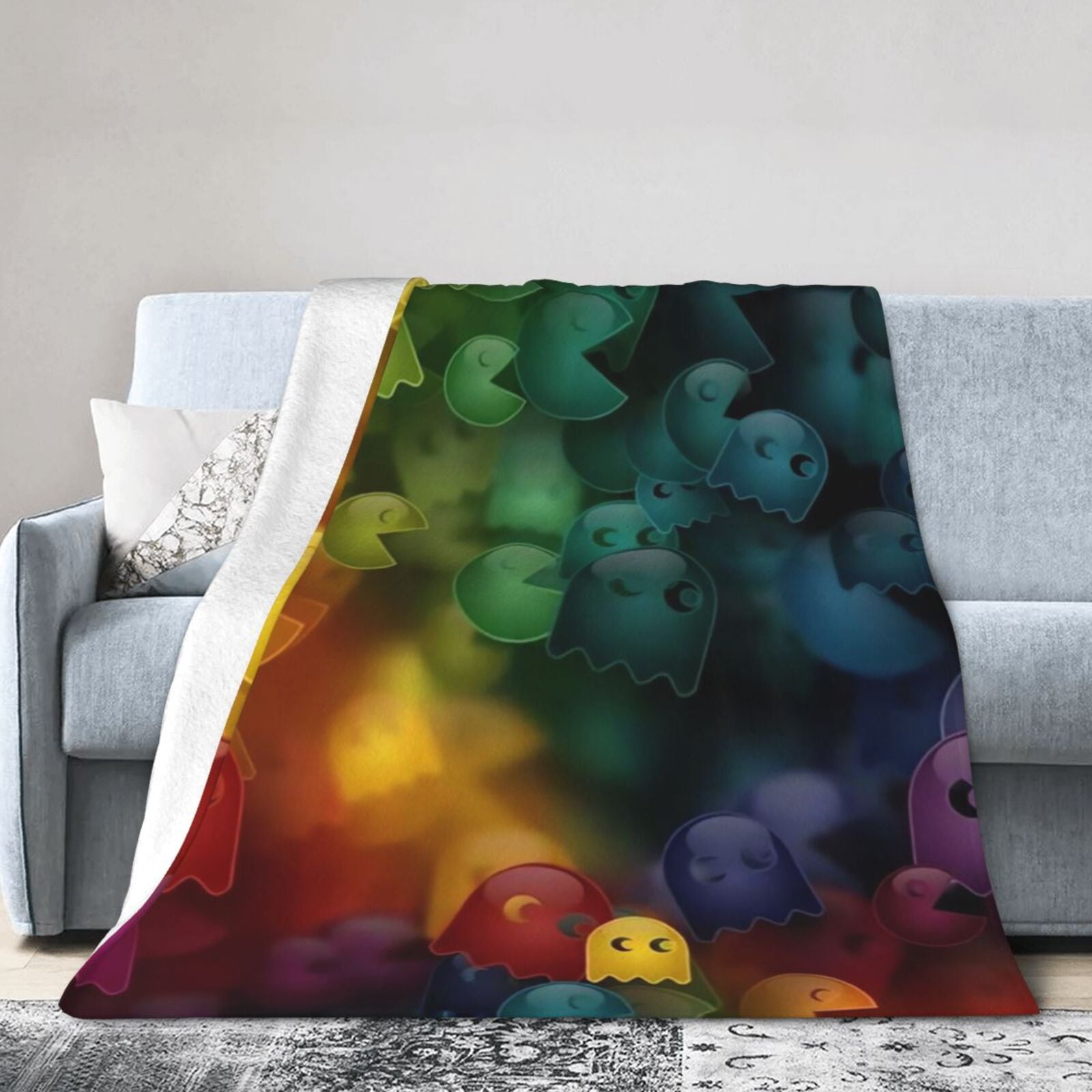 Pac-Man Game Blanket Arcade Game Flannel Throw Blanket for Women Men ...