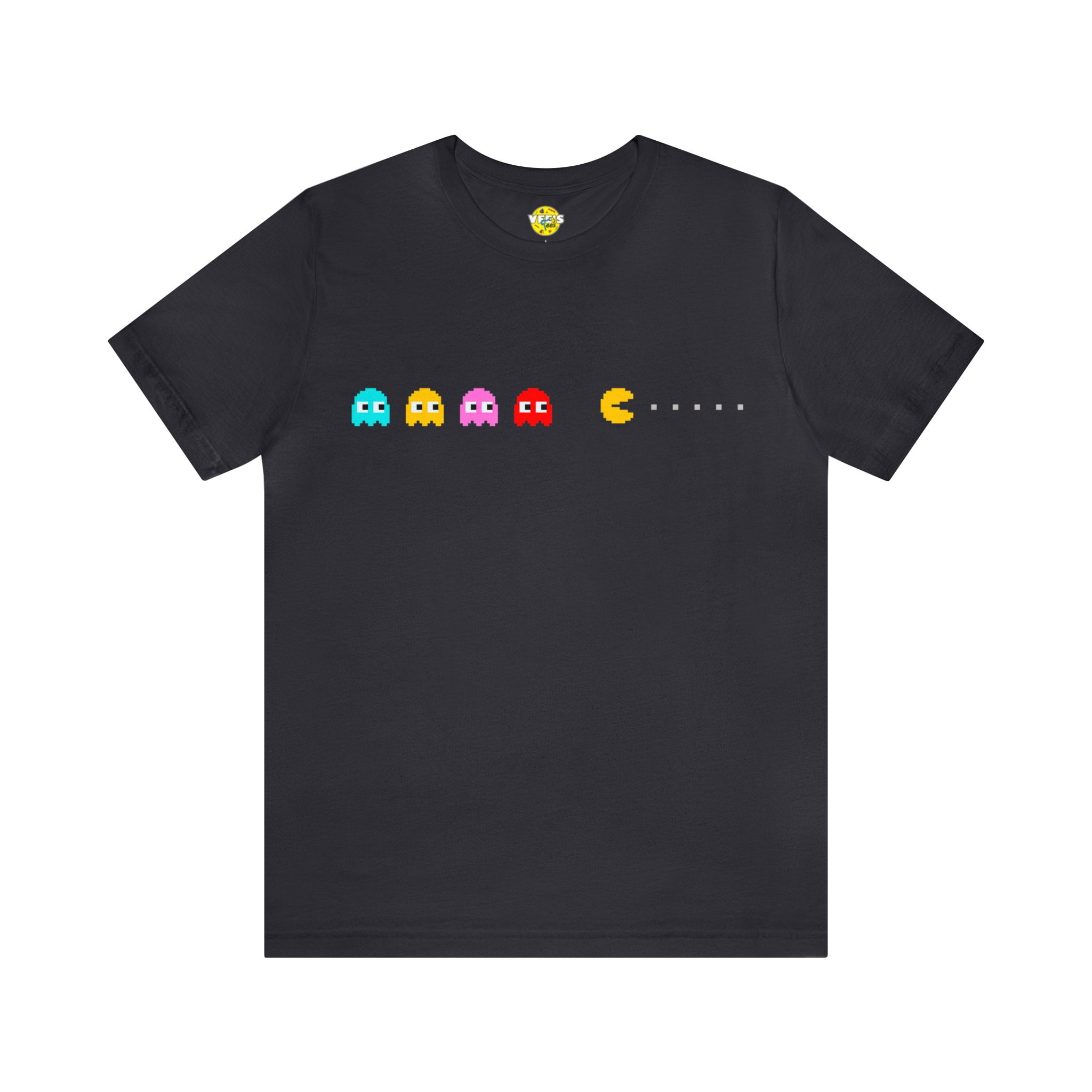 Pac-Man Ghosts Pixel Art T-Shirt - Retro Gamer Tee with Chasing Ghosts - Walmart.com