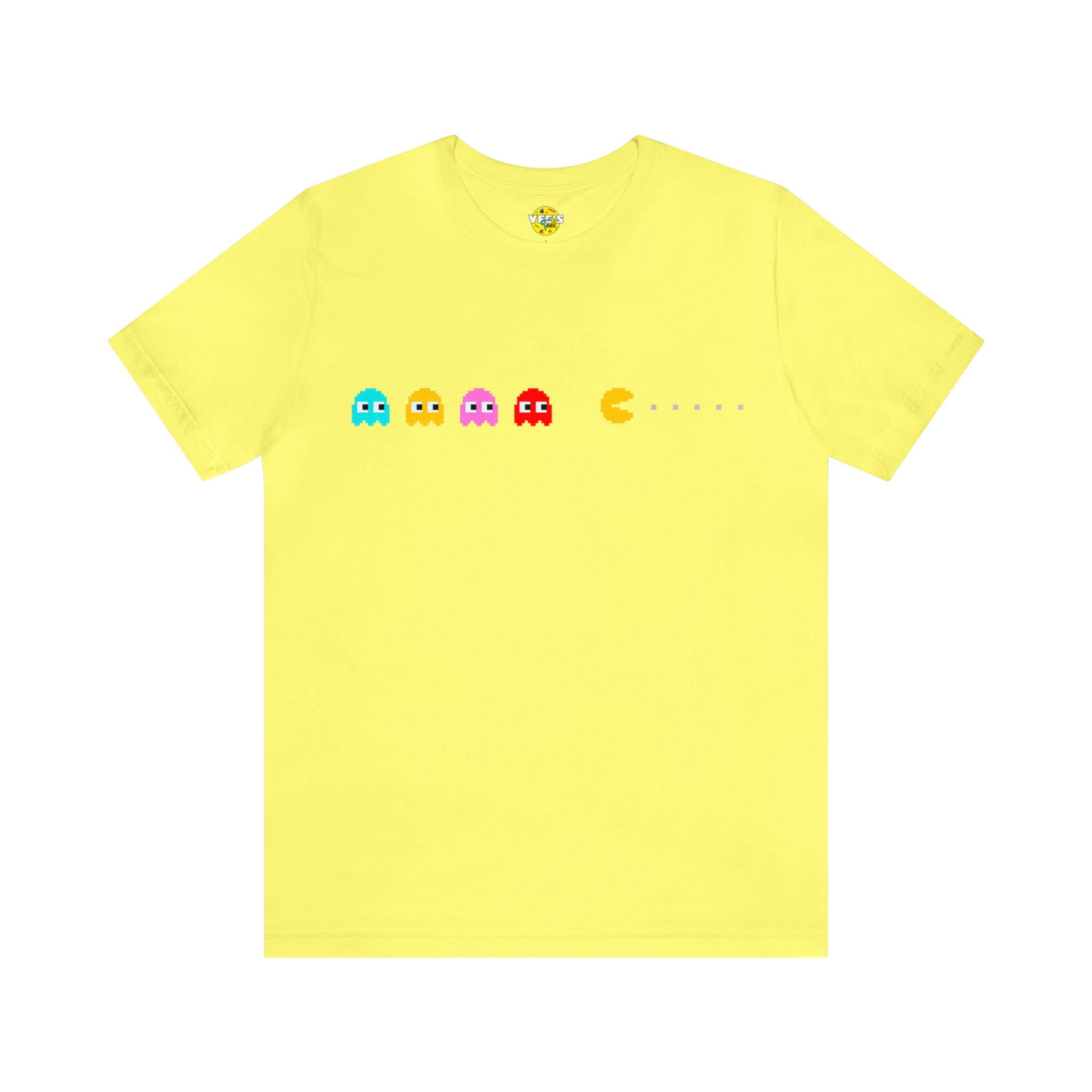 Pac-Man Ghosts Pixel Art T-Shirt - Retro Gamer Tee with Chasing Ghosts ...