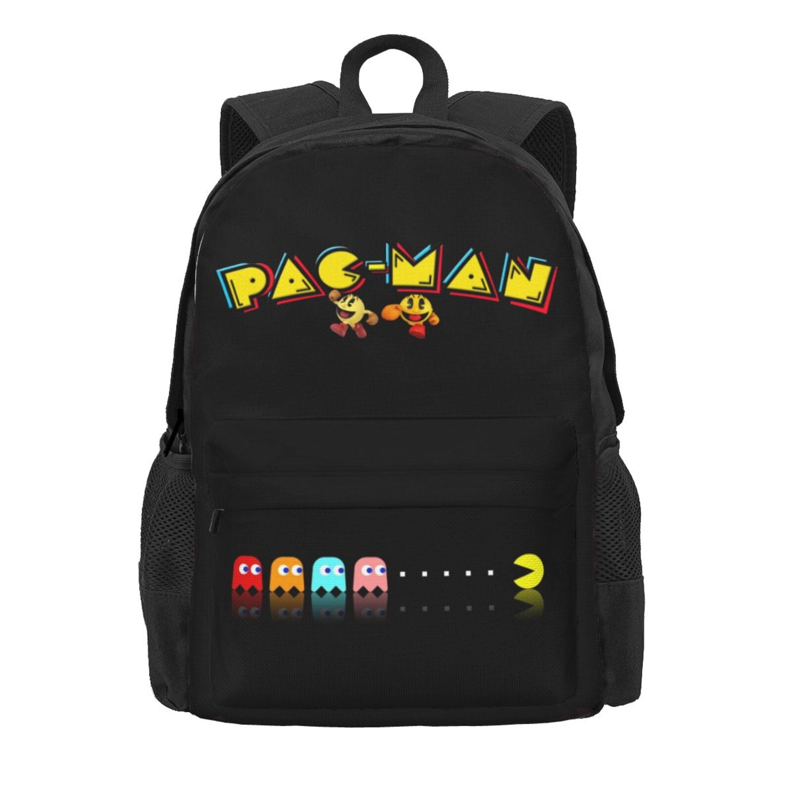 Pac-Man Logo Backpack Adjustable Lightweight Daypack Large Capacity ...