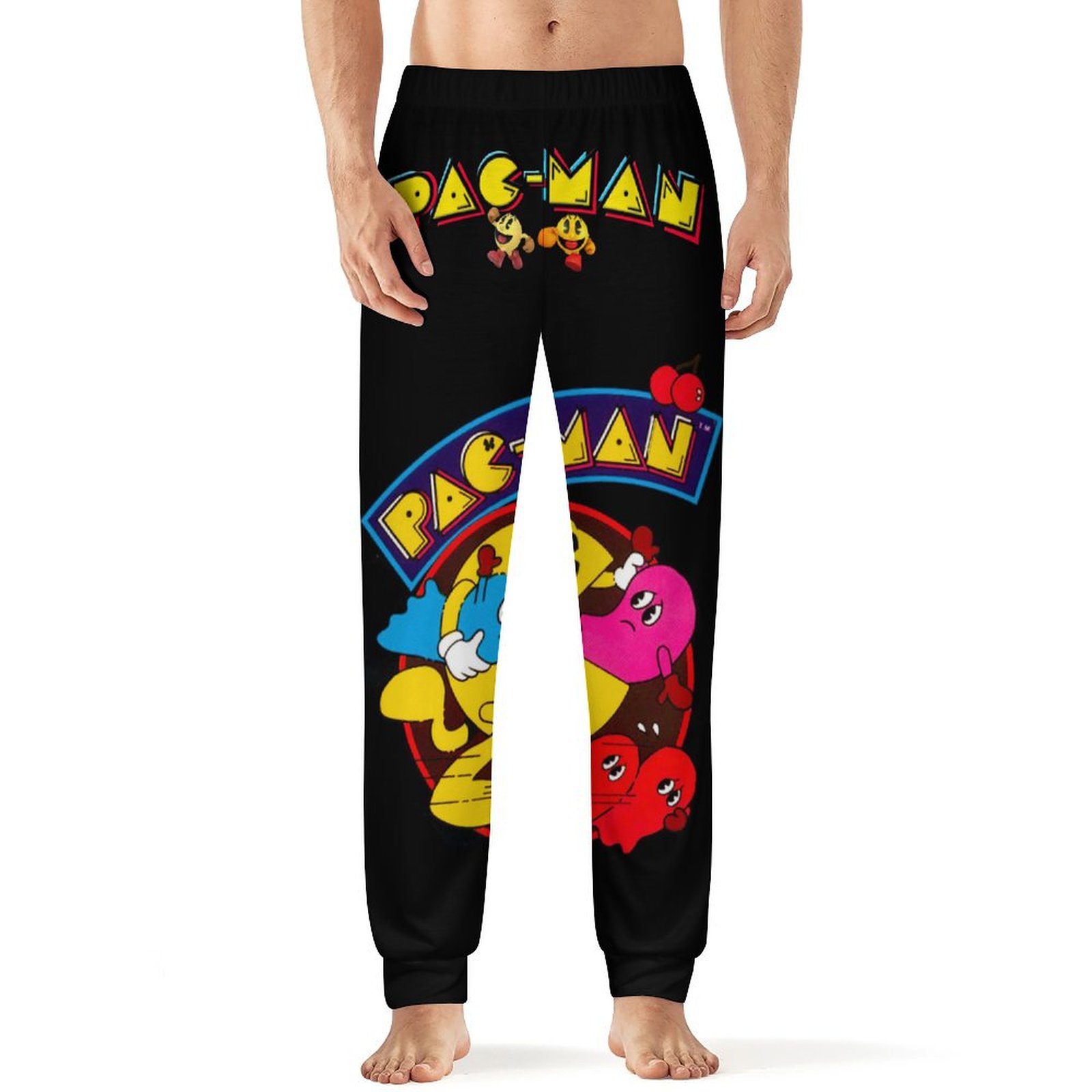 Pac-Man Logo Men's Pajama Pants Bottoms Fashion Daily Cozy Lounge Sleep ...